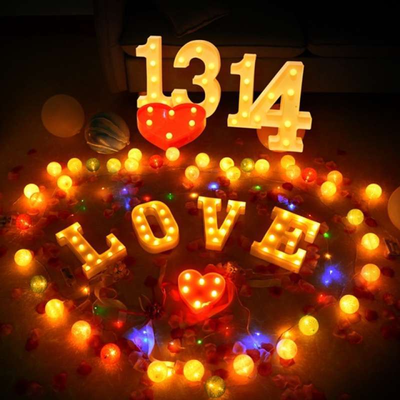 Jual LED Lampu Dekorasi Huruf Simbol Dan Angka / Lampu Led Lampu ...