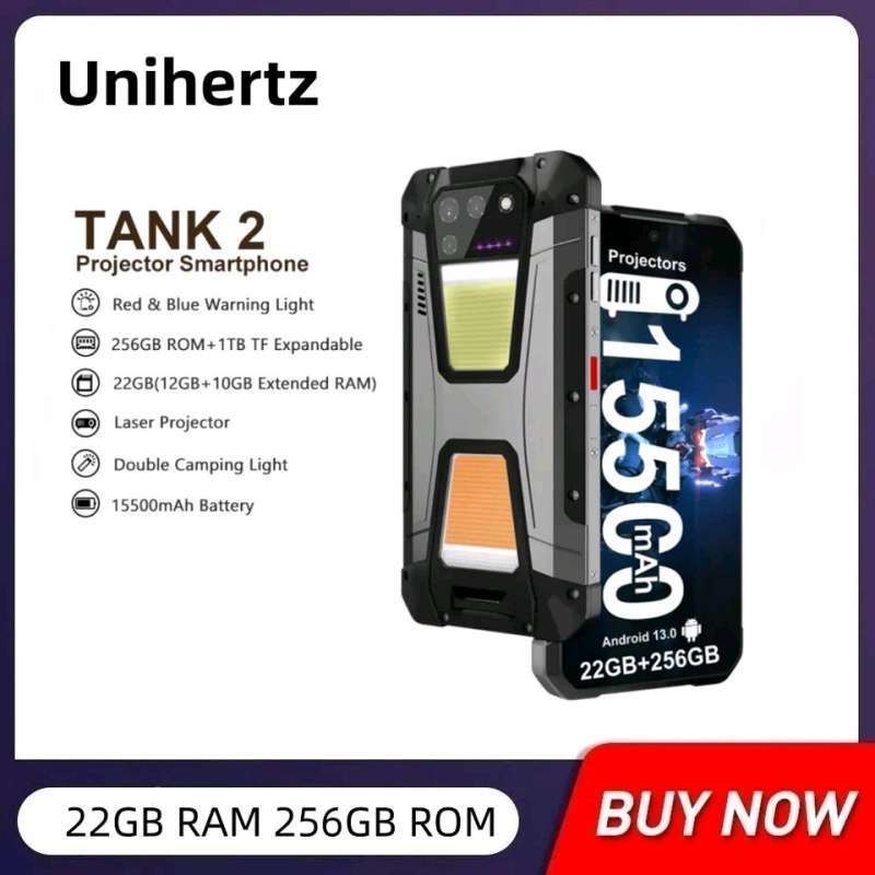 Jual Unihertz Tank 2 Rugged Smartphone 15500mah Helio G99 Android 13 ...