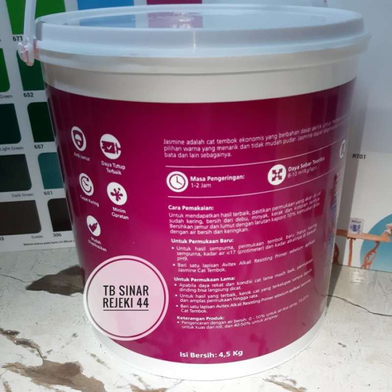 Promo Jasmine Pail 18kg Cat Tembok Dinding Plafon Interior Dr Avian ...