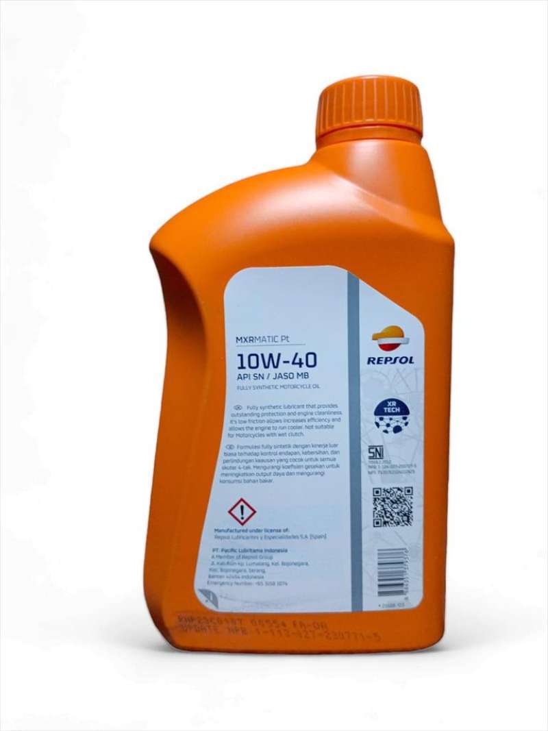 Jual Oli Mesin Motor Repsol Mxr Matic Platinum 10w-40 Sn Mb 1 Liter Di ...