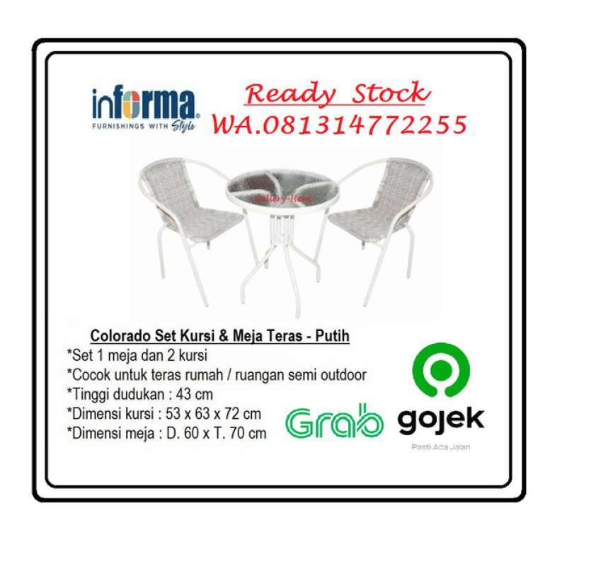 Promo Informa - Colorado Set Meja Kaca & Kursi Teras Rotan Sintesis ...