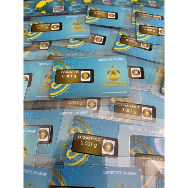 Promo Micro Gram 0.001gram Emas Mini Gold logam mulia 24 Karat Diskon 9 ...