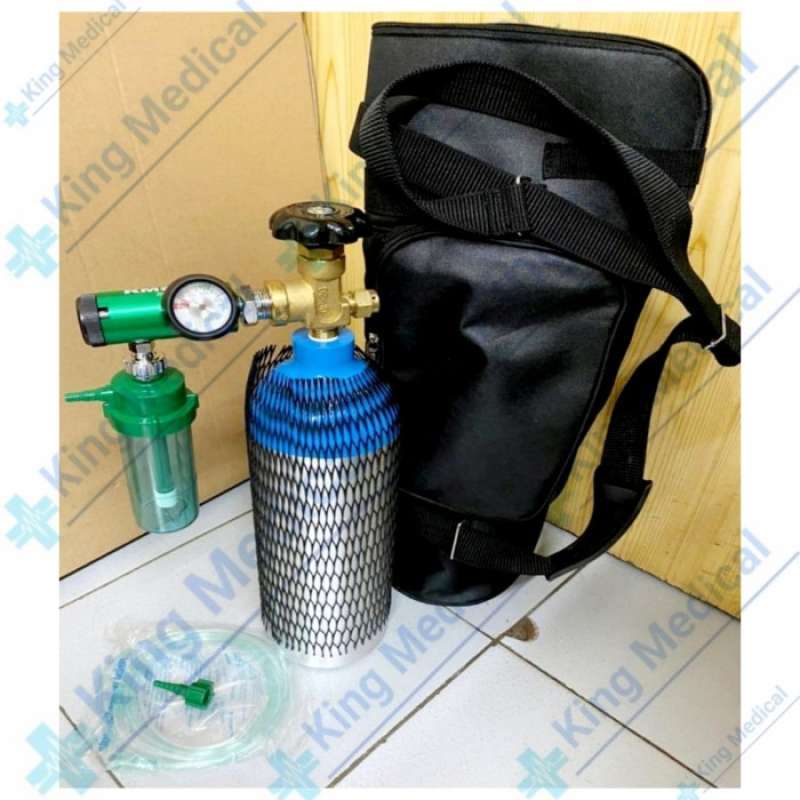 Promo Tabung Oksigen 6m3 / Kubik 40 Liter Full Isi Oxygen Medis - Putih ...