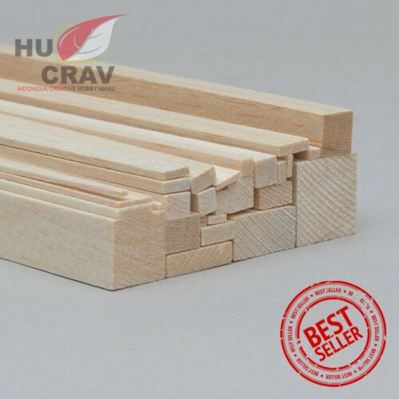 Promo Balsa Stik 100 Cm Balsa Stick Wood Maket Bahan Jembatan Bridge ...