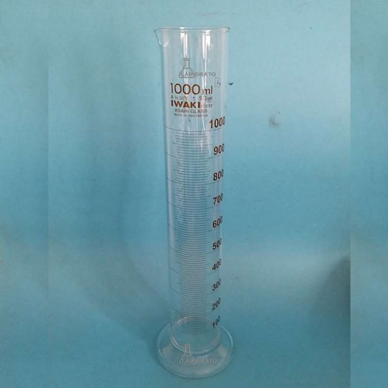 Promo Gelas Ukur 1000ml Iwaki Pyrex Measuring Cylinder 1 Liter 1l 1000 Ml Diskon 33% Di Seller ...