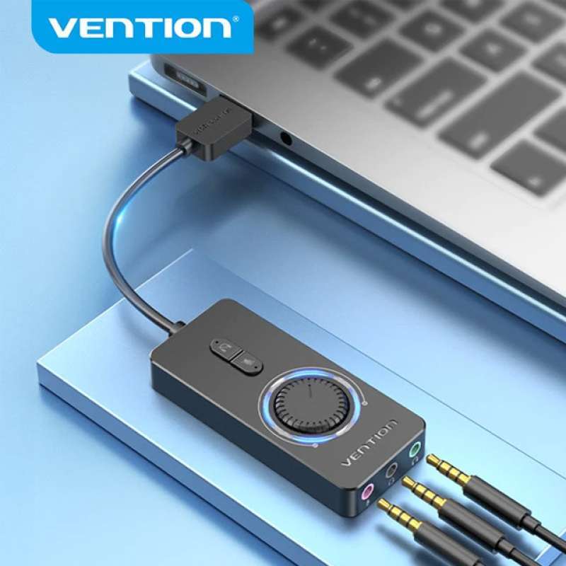 Jual Vention Cdr Usb-a Sound Card With Microphone Input And Volume ...