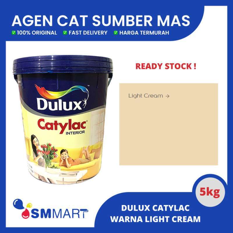 Promo CAT TEMBOK INTERIOR DULUX CATYLAC WARNA LIGHT CREAM 5 KG GLN ...