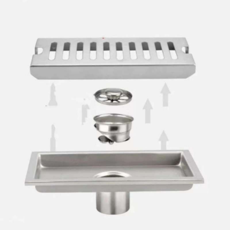 Promo Floor drain panjang 40 cm /Floor drain stainless /saringan got ...