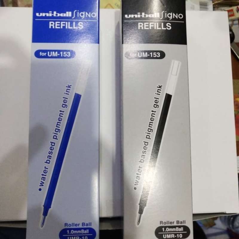 Promo Refill pen uniball signo UM 153 Hitam dan Biru Diskon 23% di ...