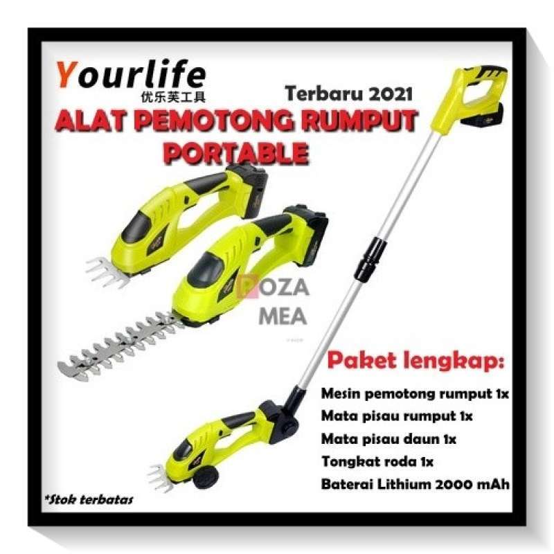 Promo Alat Pemotong Rumput Portable / Mesin Potong Rumput Baterai 2 In ...