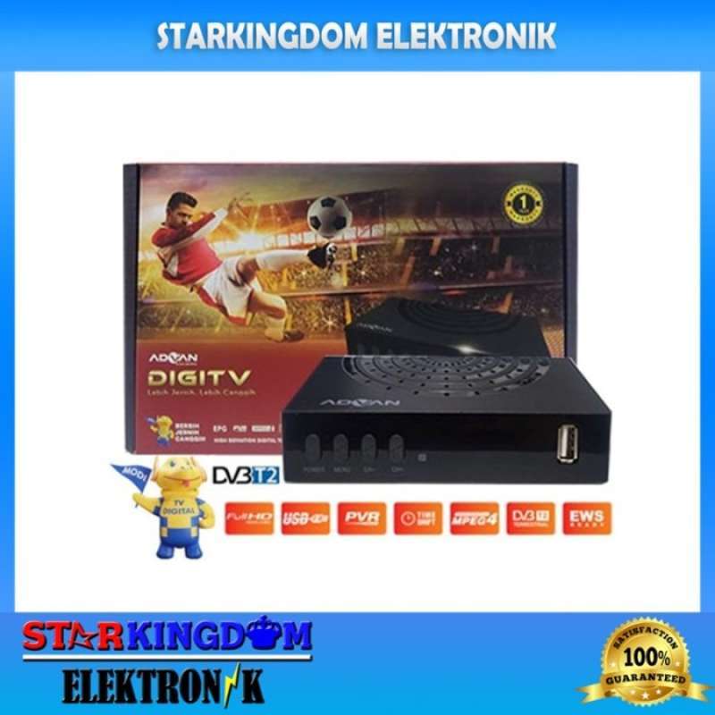 Promo Advan DIGIPRO TV Digital DVB-T2 Set Top Box UHF Garansi Resmi 1 Tahun Diskon 23% di Seller ...