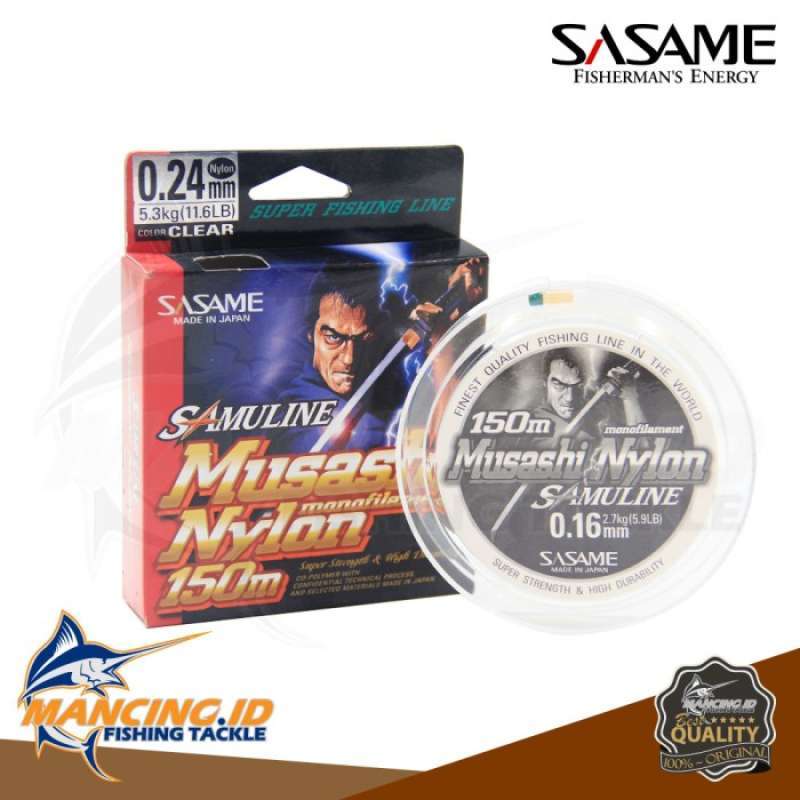 Jual Senar Pancing Sasame Samuline Musashi Nylon 150m Fishing Line - 0.16 Terjamin Di Seller Snj ...