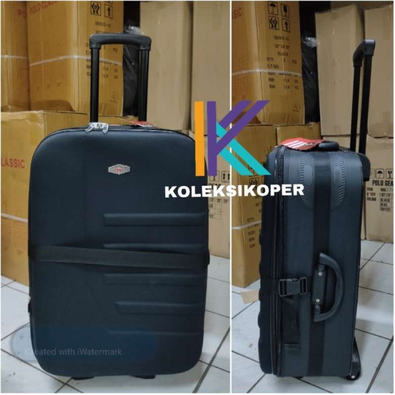 Promo Koper Polo Team Kanvas Tebal Hitam Ukuran Bagasi 24 Inch Diskon ...