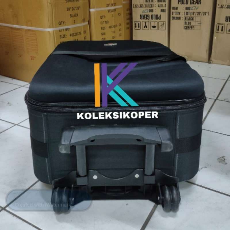 Promo Koper Polo Team Kanvas Tebal Hitam Ukuran Bagasi 24 Inch Diskon ...