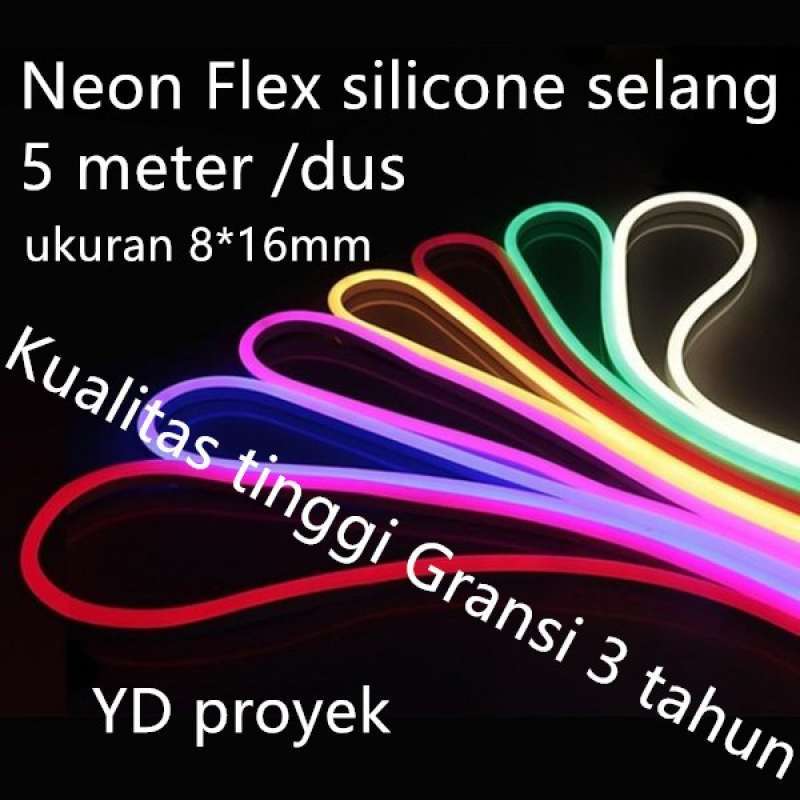 Promo Dc 12v Neon Flex Garansi 3 Tahun Kualita Tinggi 5 Meter Ukuran ...