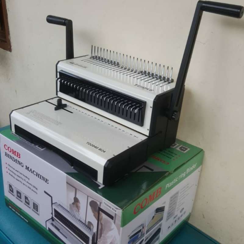 Jual Mesin Jilid Ring Plastik Comb Binding Machine F4 Topas Td2040 B24 ...