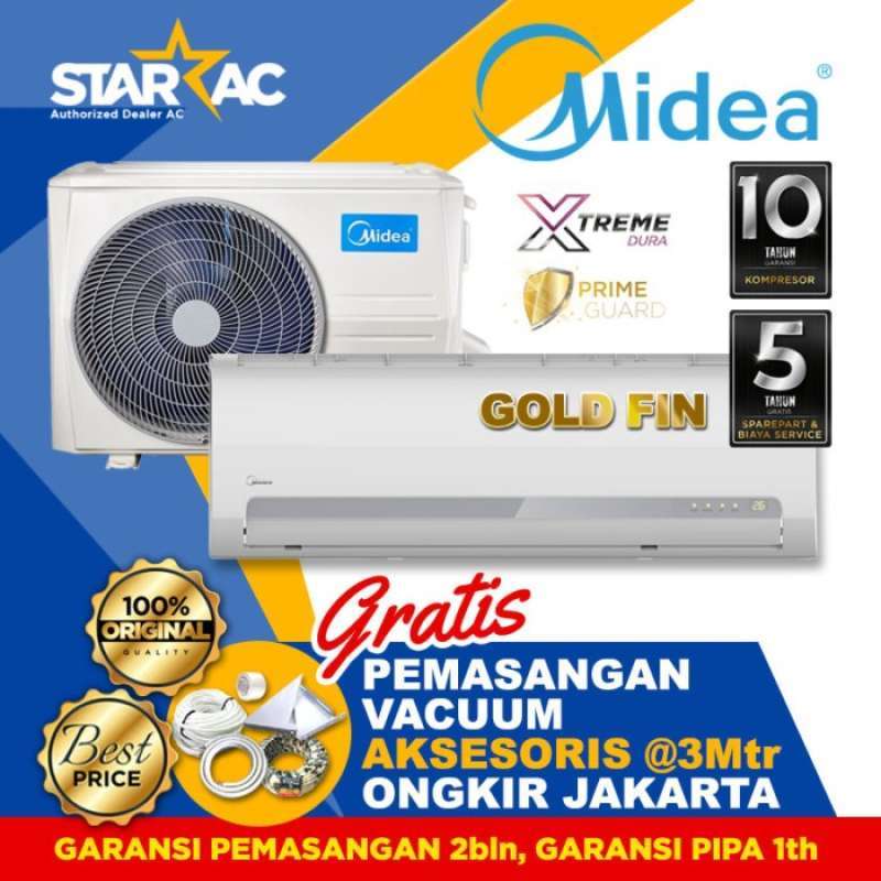 Promo Ac Midea 1.5 Pk Msaf-12crn2 + Pasang (gold Fin) Diskon 23% Di ...