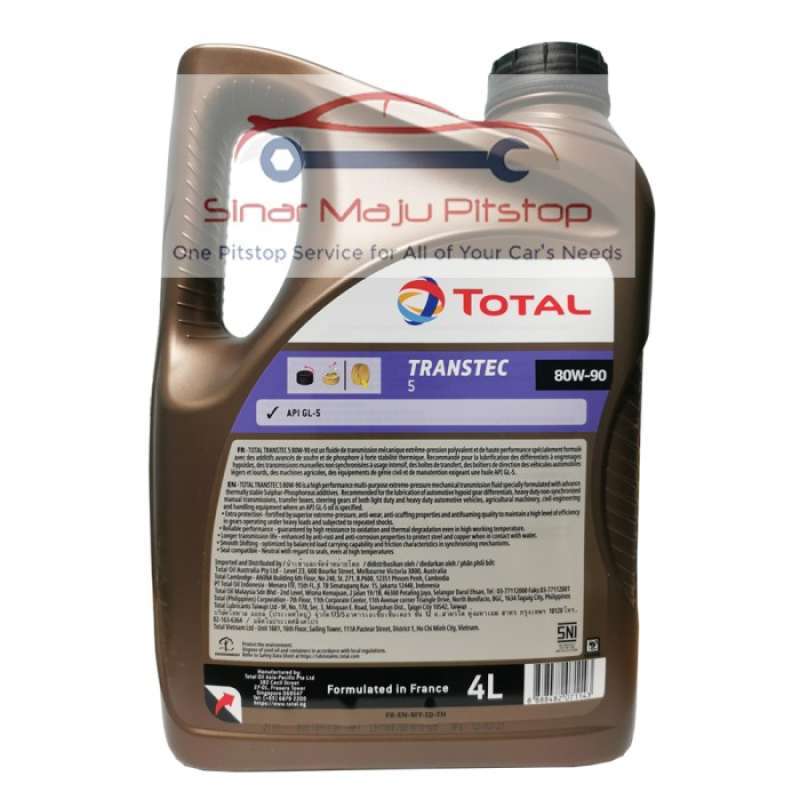 Promo Diskon Total Transtec 5 Sae 80w-90 Gl-5 Gear Oil - Oli Transmisi ...