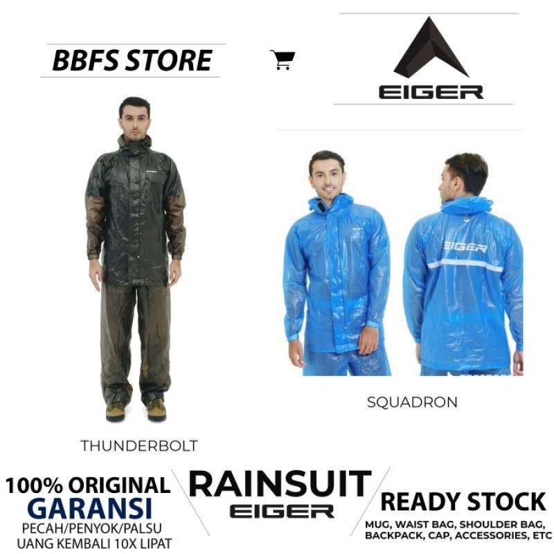 Promo Eiger Original Squadron Rainsuit Jas Hujan Tropic Waterproof Pvc ...