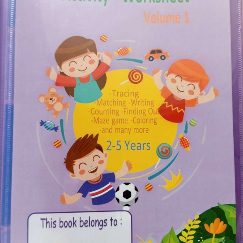 Promo Worksheet Full Color wipe clean anak balita paud tk busy book ...