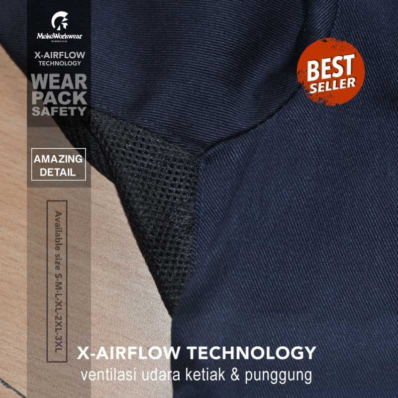 Promo Wearpack Safety Baju Kerja Safety Pakaian Pria Biru Dongker ...