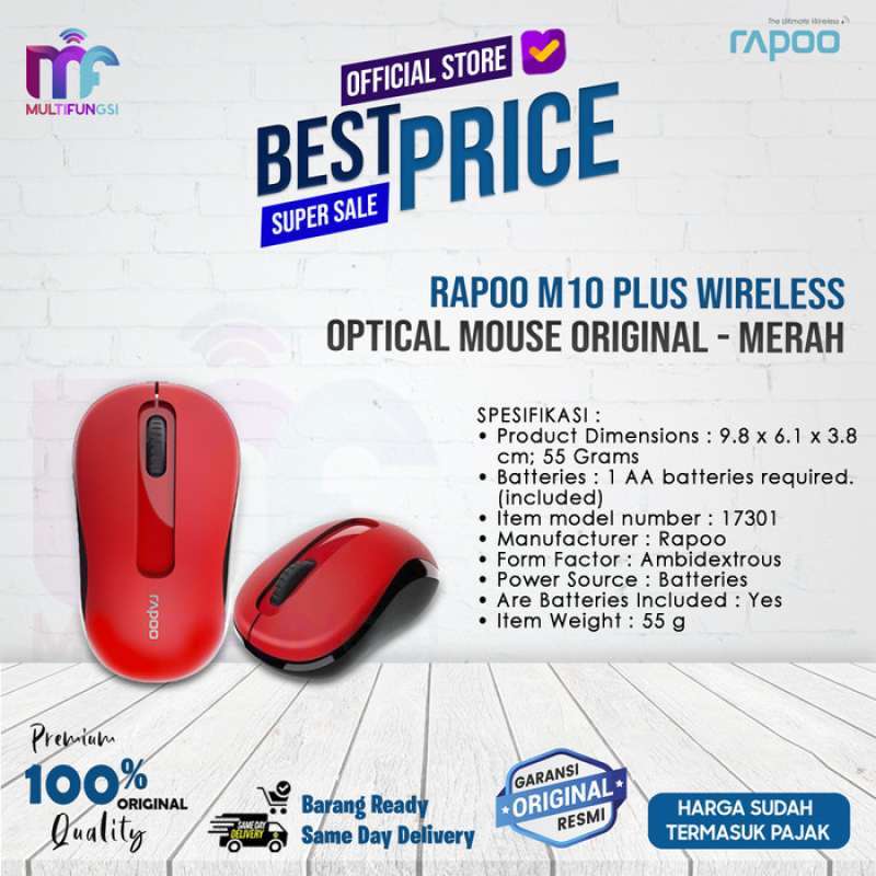 Promo Rapoo M10 Plus Wireless Optical Mouse Original Diskon 23% di Seller GUGIYU STORE - Medan ...