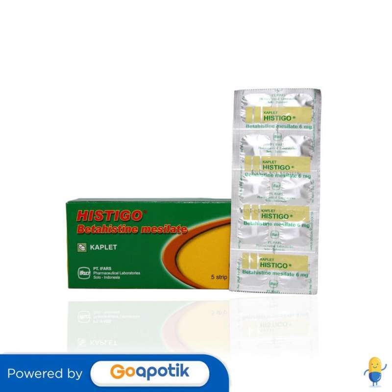 Jual HISTIGO 6 MG BOX 50 KAPLET di Seller Apotek Sunggal Farma - Sei ...
