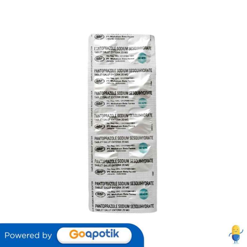 Jual Pantoprazole Sodium Sesquihydrate Mahakam 20 Mg Strip 10 Tablet Di ...