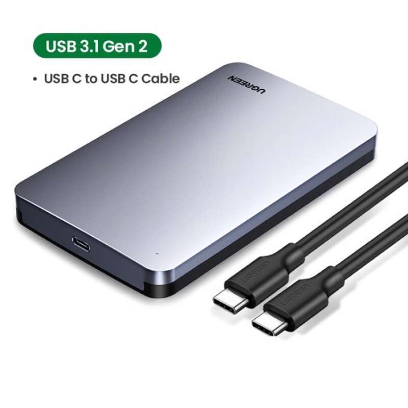 Promo Ugreen enclosure hardisk Usb3.1 gen2 Type C case silver-70499 ...