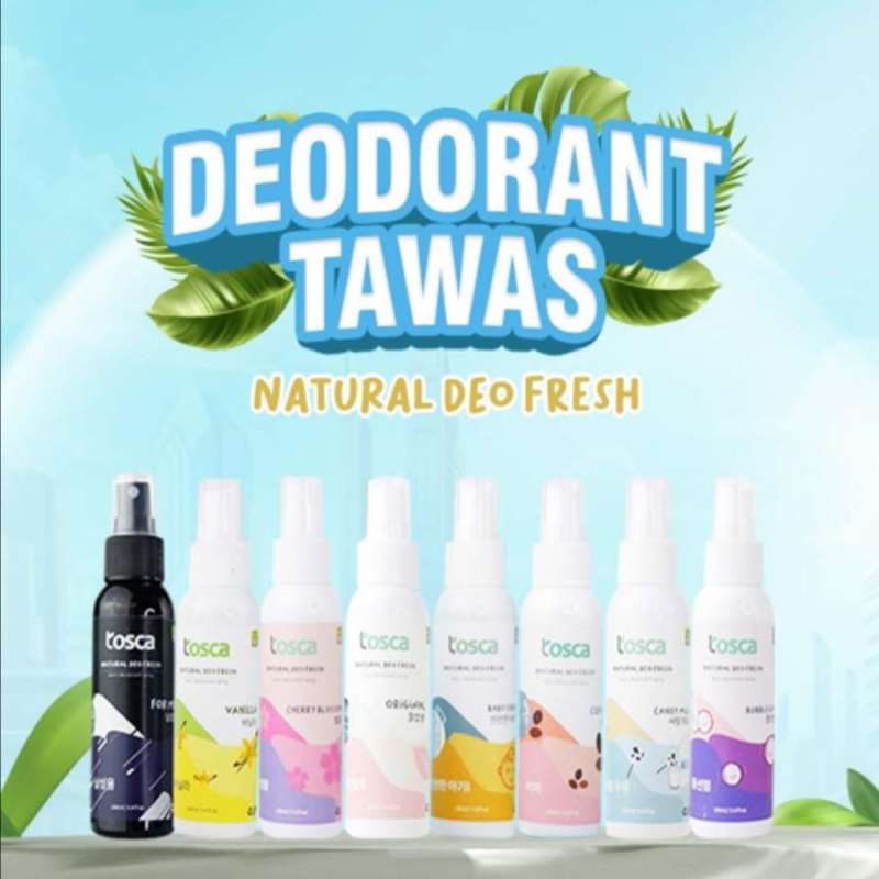 Jual Deodorant Tawas Spray / Natural Deo Fresh 100ml Tosca / Deodoran ...