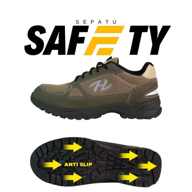Jual Sepatu Safety Ujung Besi Kasual Hipzo Anti Selip Kerja Proyek M067 ...