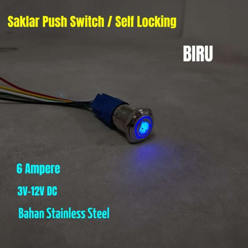 Jual Saklar Stainless Led Tombol On Off Besi Push Button Switch ...