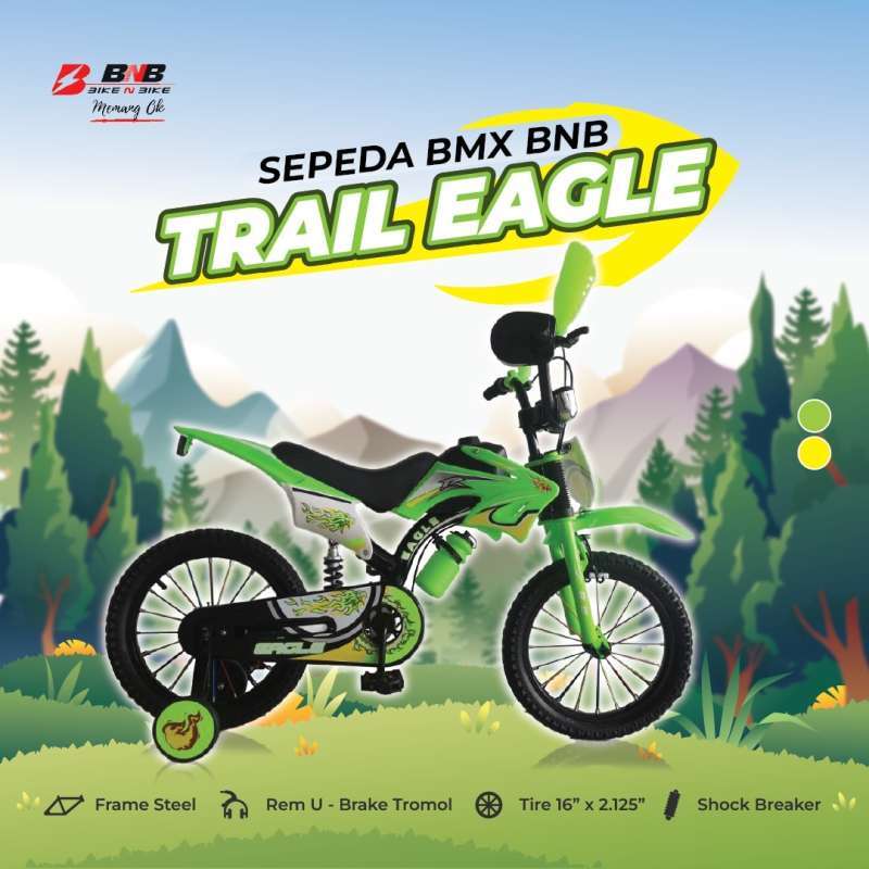 Jual SEPEDA BMX BNB TRAIL EAGLE 16 INCH DISERTAI SUSPENSI PADA BATANGAN ...