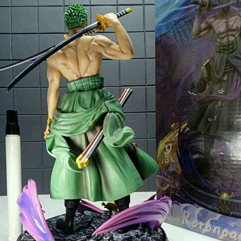 Jual sale mainan static figure roronoa zoro big fig tinggi sekitar 14 ...