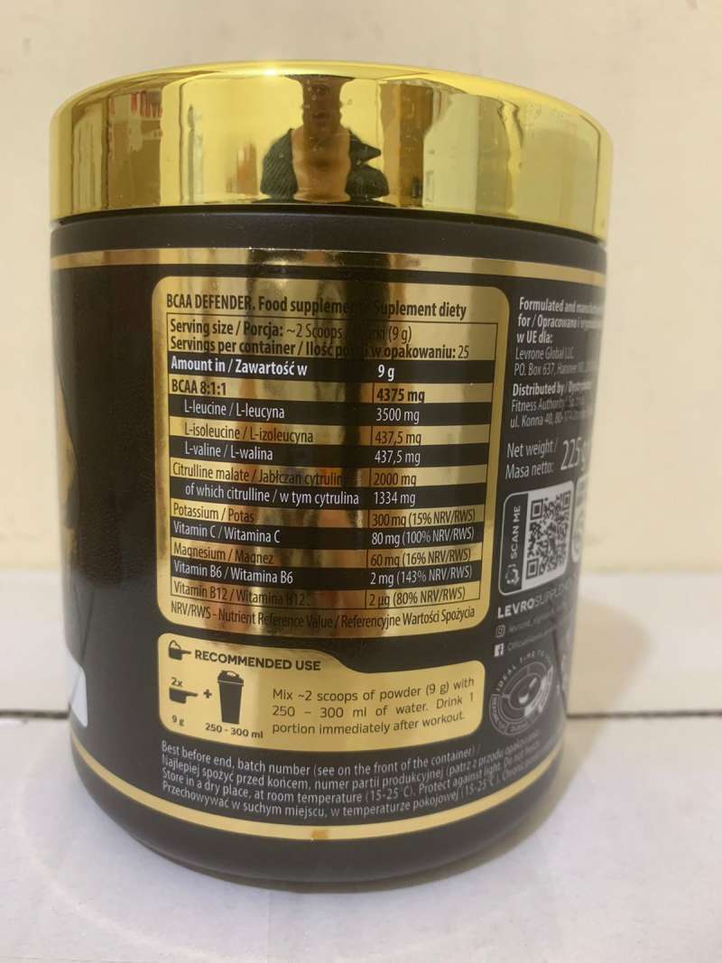 Jual Kevin Levrone Black Bcaa Defender 25 Serv Di Seller Muscleshop168 ...