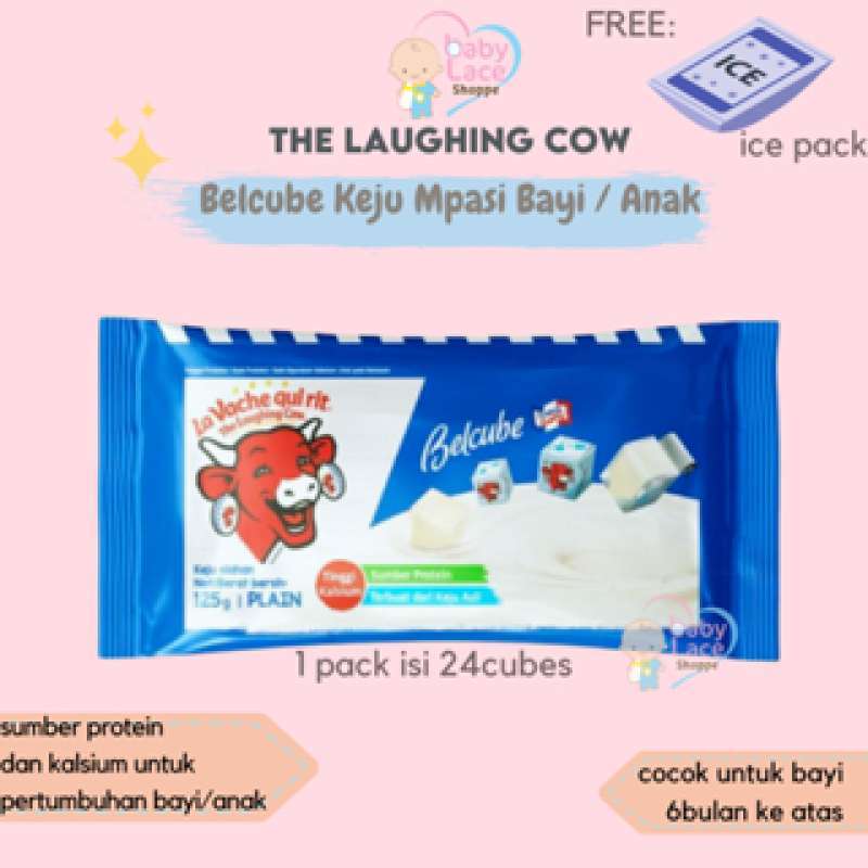 Jual The Laughing Cow Belcube Cheese / Keju Belcube Mpasi Bayi 24pcs Di ...