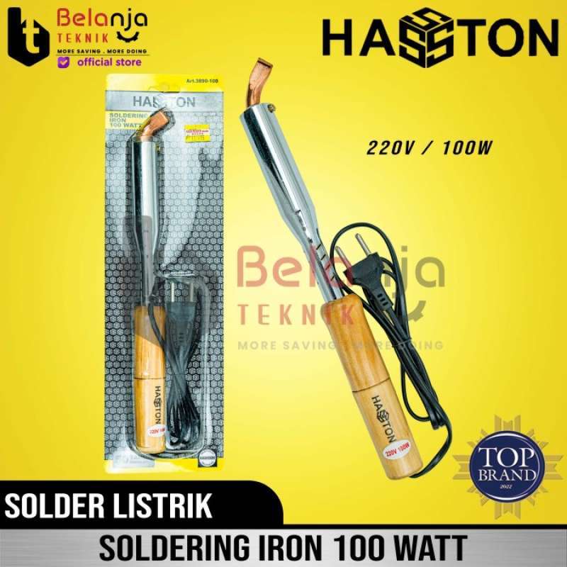 Jual Hasston Prohex Solder Listrik 100 Watt Soldering Iron Alat Patri ...