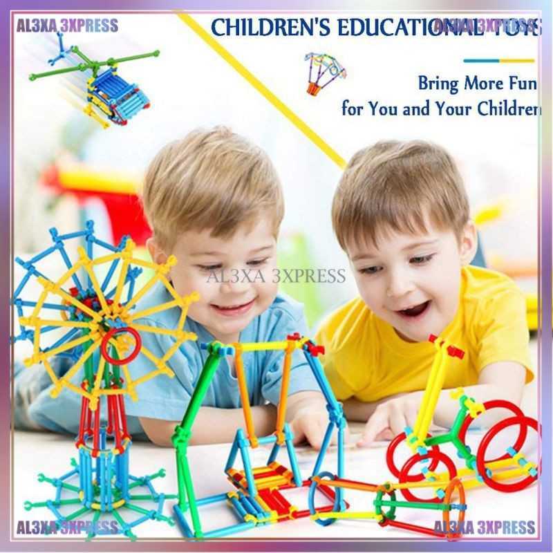 Jual Mainan Bongkar Pasang Melatih Motorik Smart Stick Diy Building ...