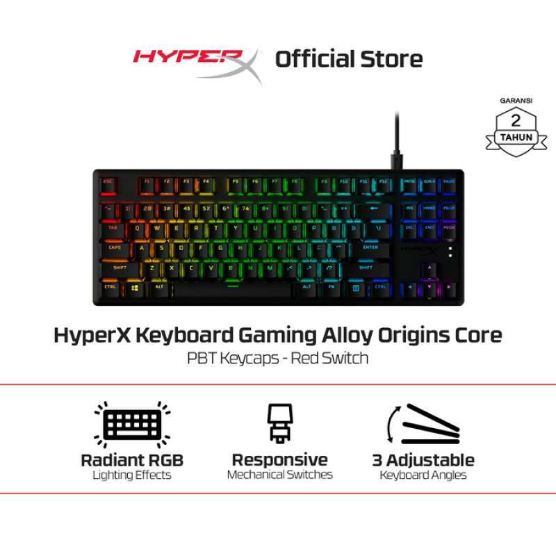 Promo HyperX Keyboard Gaming Alloy Origins Core PBT Keycaps Diskon 33% ...