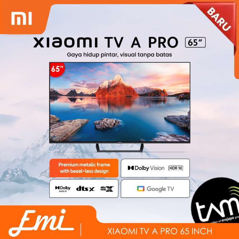 Jual Mi Smart TV A Pro 65 UHD | 4K Ultra HD Dolby Audio Digital Google TV - TV Only di Seller ...
