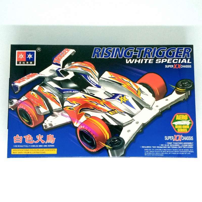 Jual Rep Tamiya Mini 4wd Rising Trigger White Clear Special Merk Daxing ...