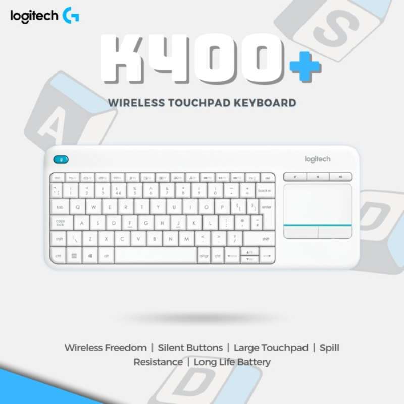 Promo Keyboard Logitech K400 Plus Wireless with Touchpad untuk PC ...