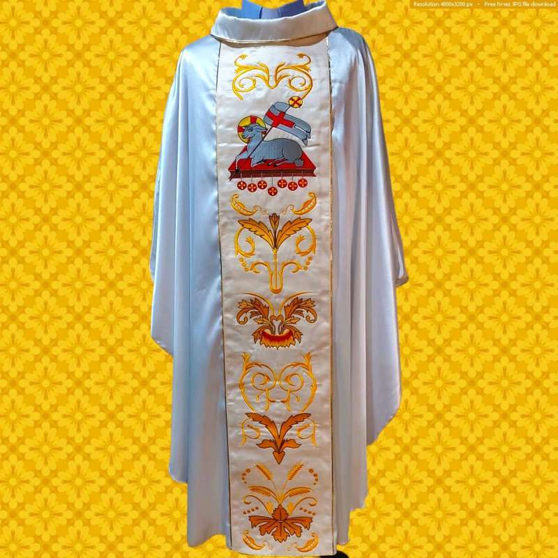 Jual Kasula Romo Imam Katolik 555/Bordir/Kasula Pastor Katolik di ...