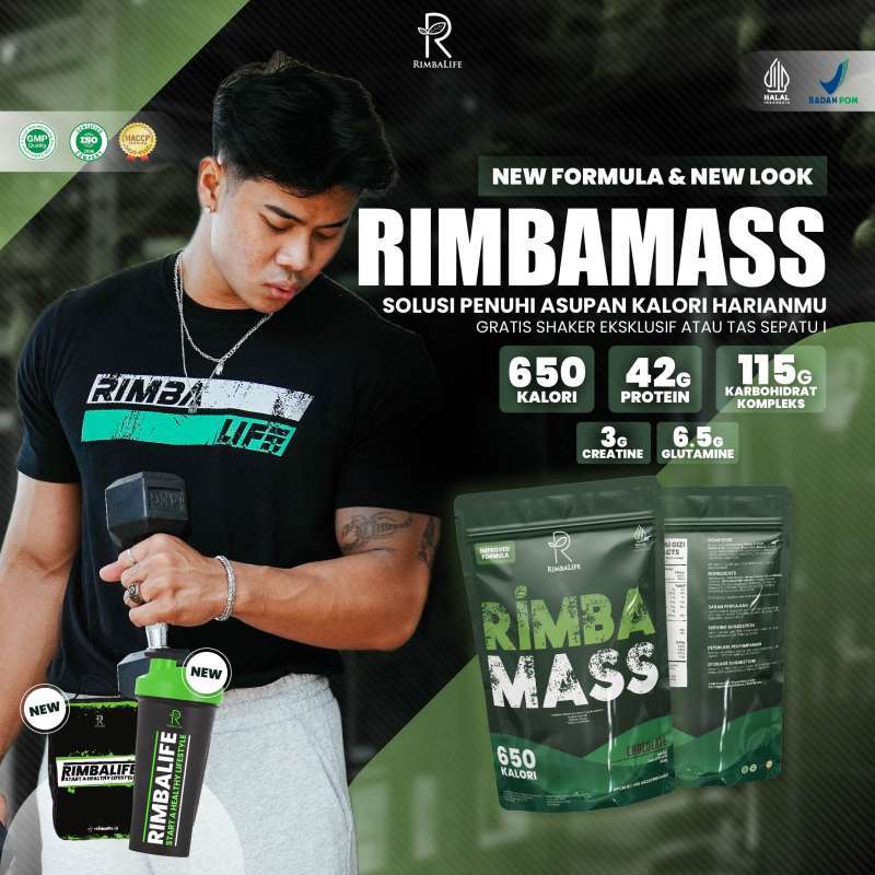 Jual Rimbalife Rimbamass 2 Lbs (900 Gram) - Rimba Mass Susu Gainer ...