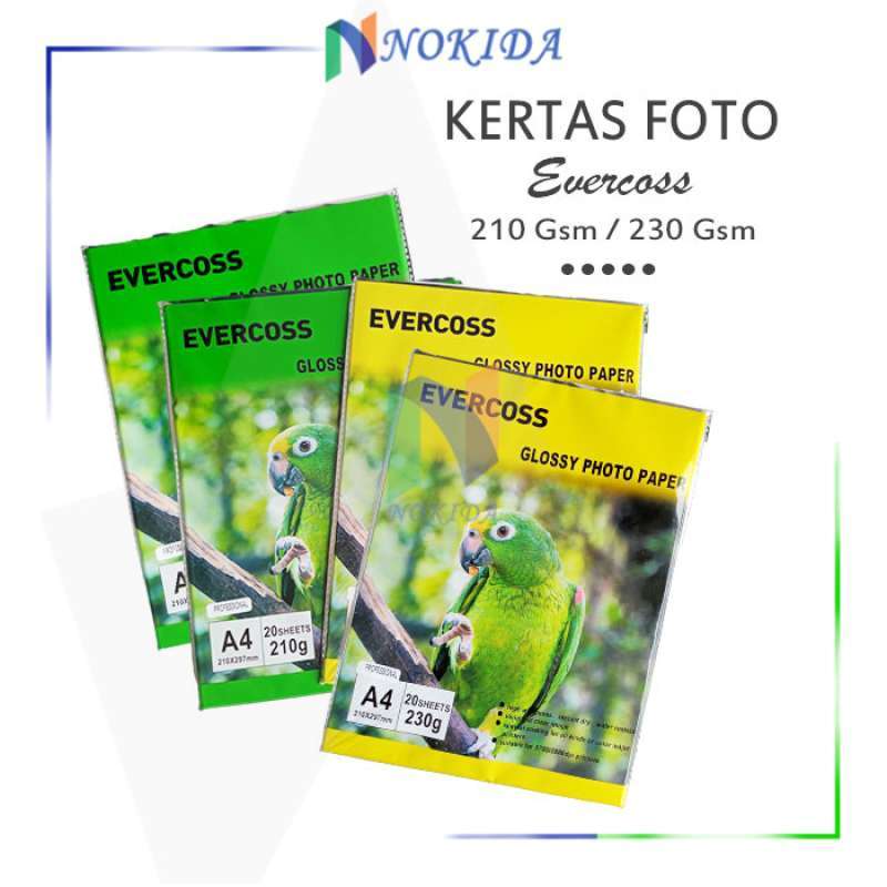 Jual Nokida Kertas Cetak Foto Mengkilap Evercoss A4 / Kertas Glossy ...