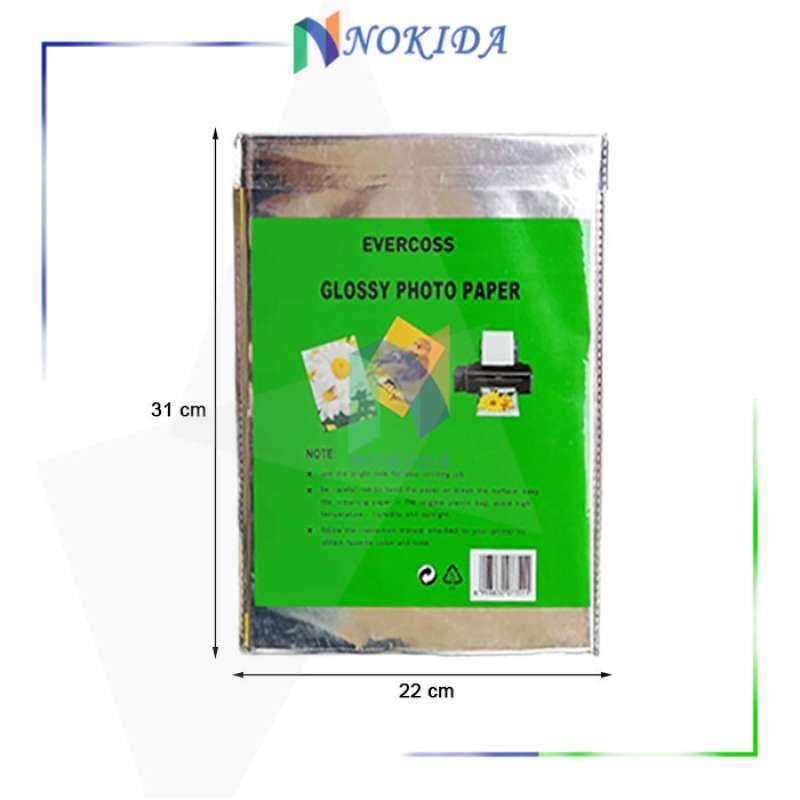 Jual Nokida Kertas Cetak Foto Mengkilap Evercoss A4 / Kertas Glossy ...