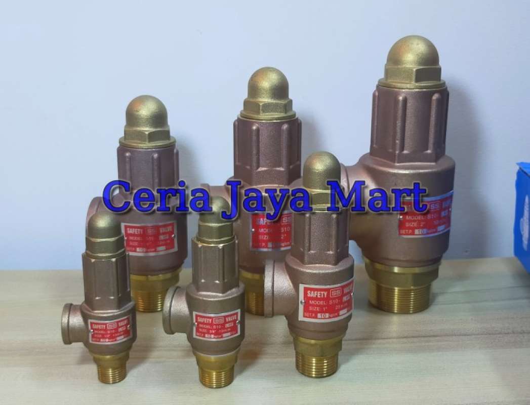 Promo SAFETY VALVE KUNINGAN 1/2 10 BAR / SAFETY RELIEF BRASS 10 KG DN15 ...