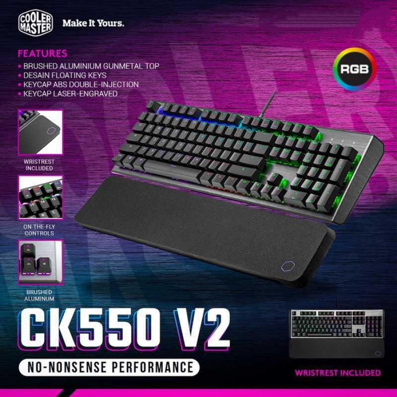 Jual Keyboard Cooler Master CK550 V2 RGB Mechanical Keyboard Gamin di ...