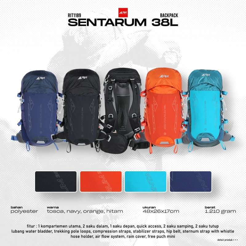 Jual Tas Ransel atau Semi Carrier Sentarum 38 Liter Arei Outdoorgear di ...