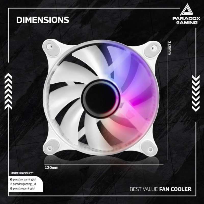 Jual Fan Case 12cm Paradox Gaming Hypersonic F-400 Infinity Rgb Rainbow ...